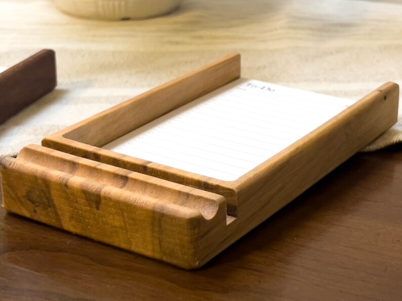 Solid Walnut and Maple Wooden Task Card Holder 3x5 Cards - Etsy