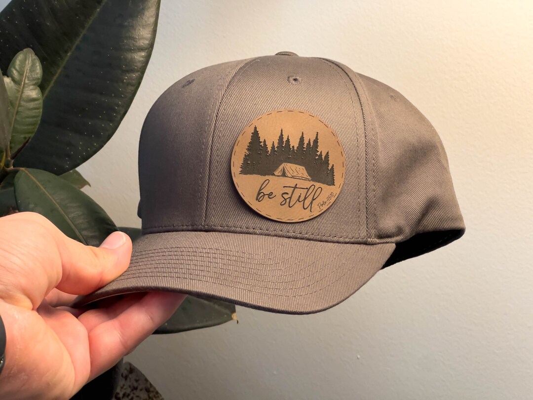 Christian Leather Patch Hat Be Still / If God Be for Us / Trust in the ...