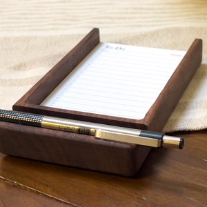 Solid Walnut and Maple Wooden Task Card Holder 3x5 Cards INCLUDES TASK ...