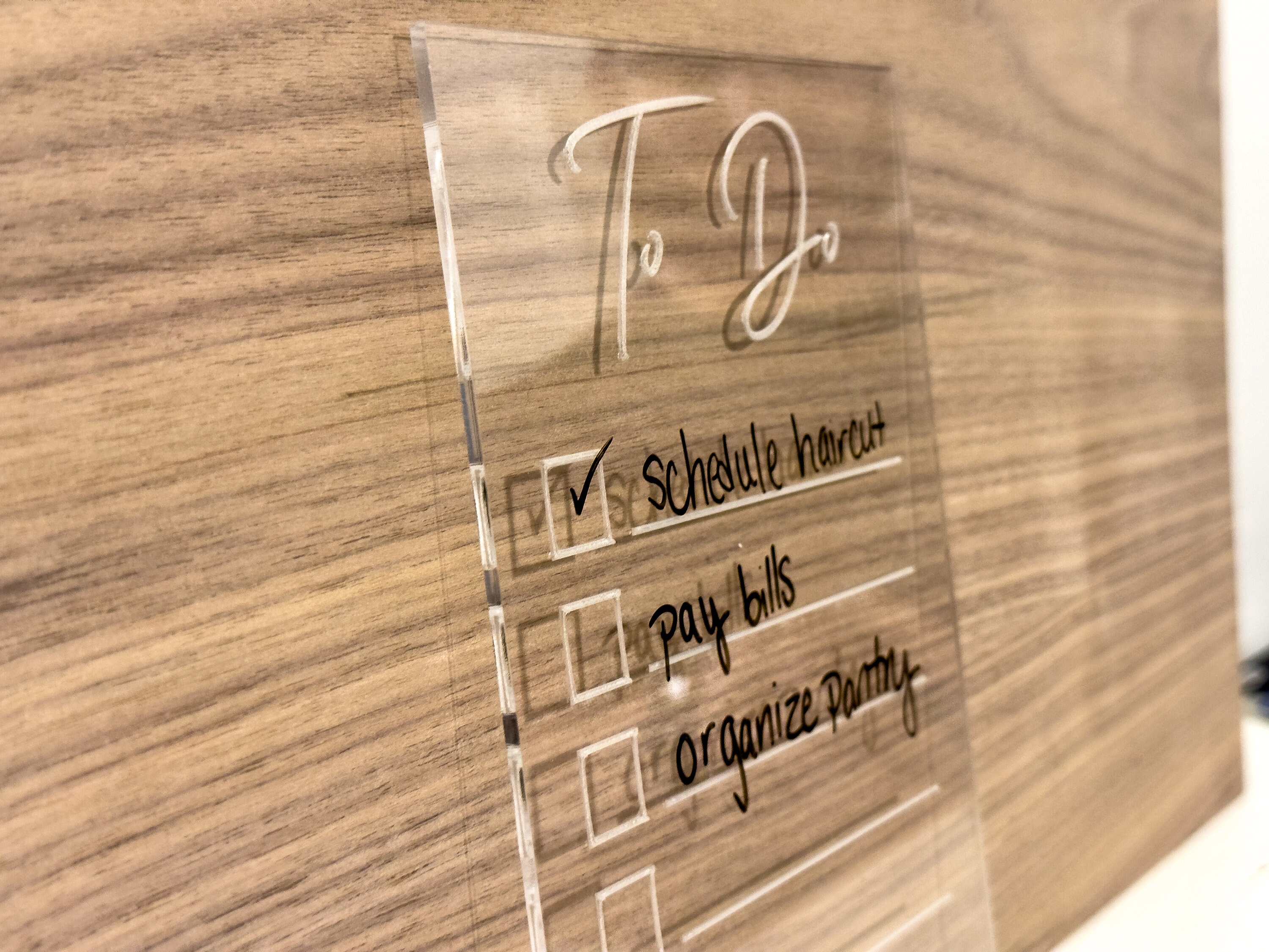 Clear Acrylic to Do List | GTD, Task List, Organization, Project ...