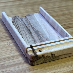 Solid Walnut and Maple Wooden Task Card Holder 3x5 Cards INCLUDES TASK ...