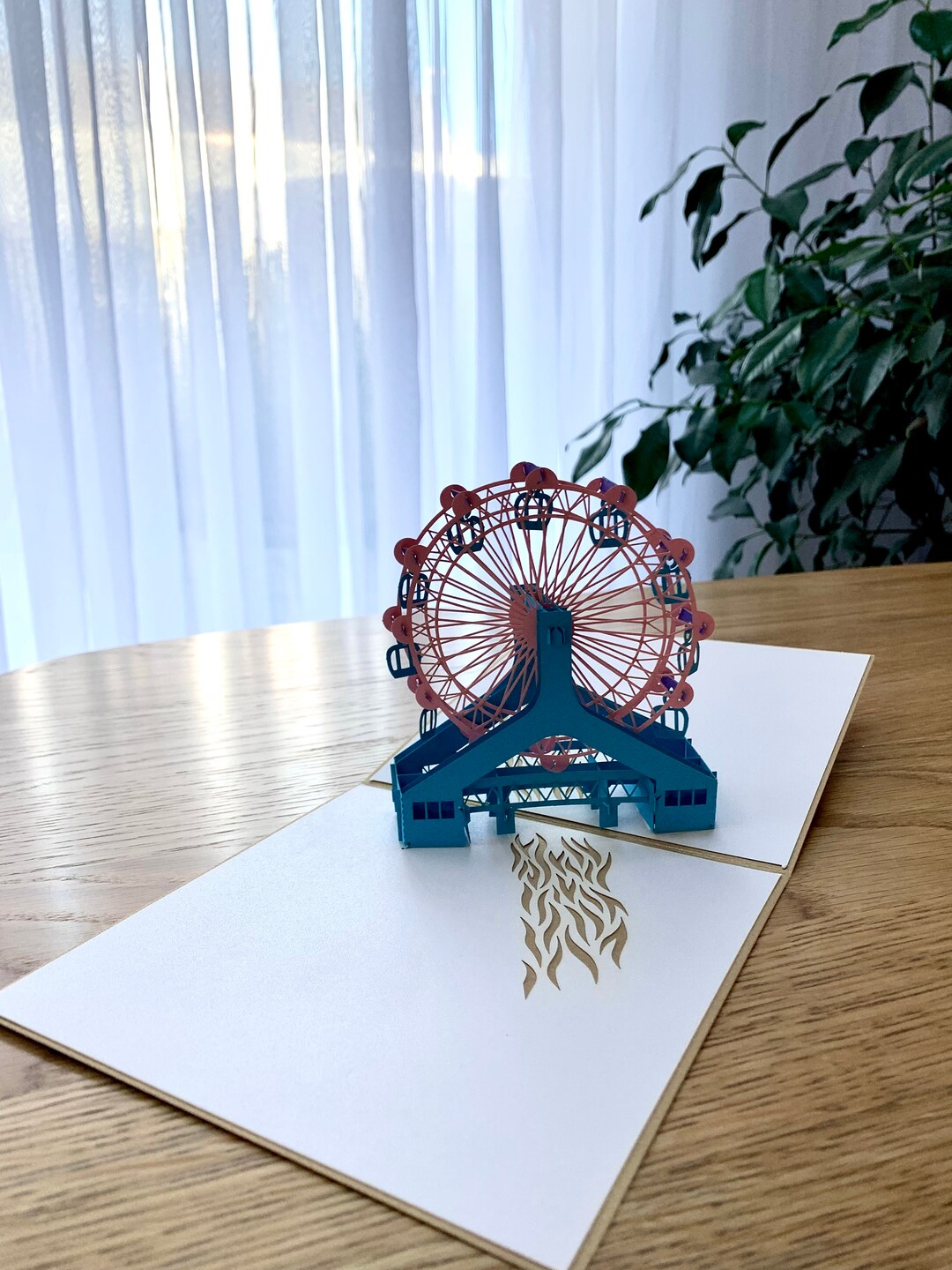 Birthday Ferris Wheel Pop up Card, Birthday 3D Card, Birthday Card for ...