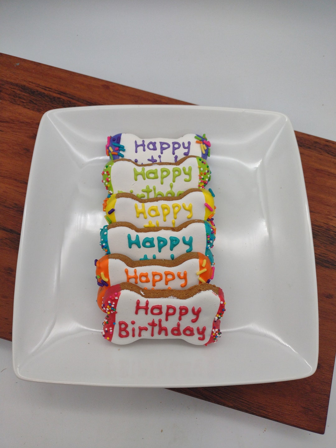 Small Dog Birthday Bone, Dog Treat, Birthday Dog Treat, Decorated ...