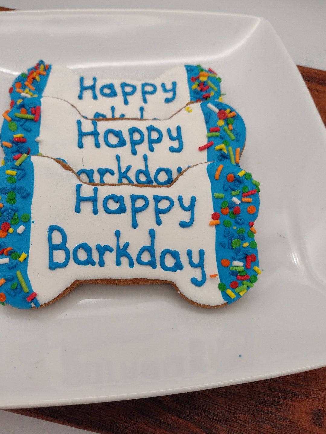 Dog Birthday Cookies, Happy Barkday Cookies, Birthday Cookie Treat ...
