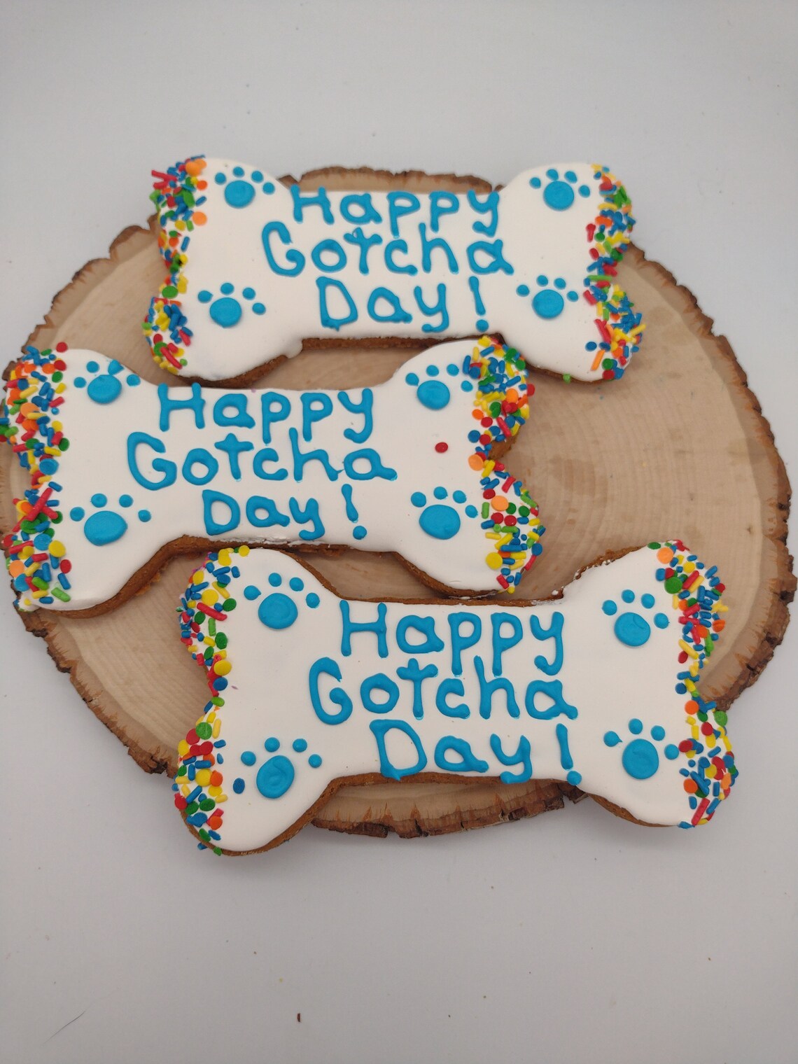 XL Gotcha Day Bone, Dog Treat, Gotcha Day Dog Treat, Decorated Gotcha ...