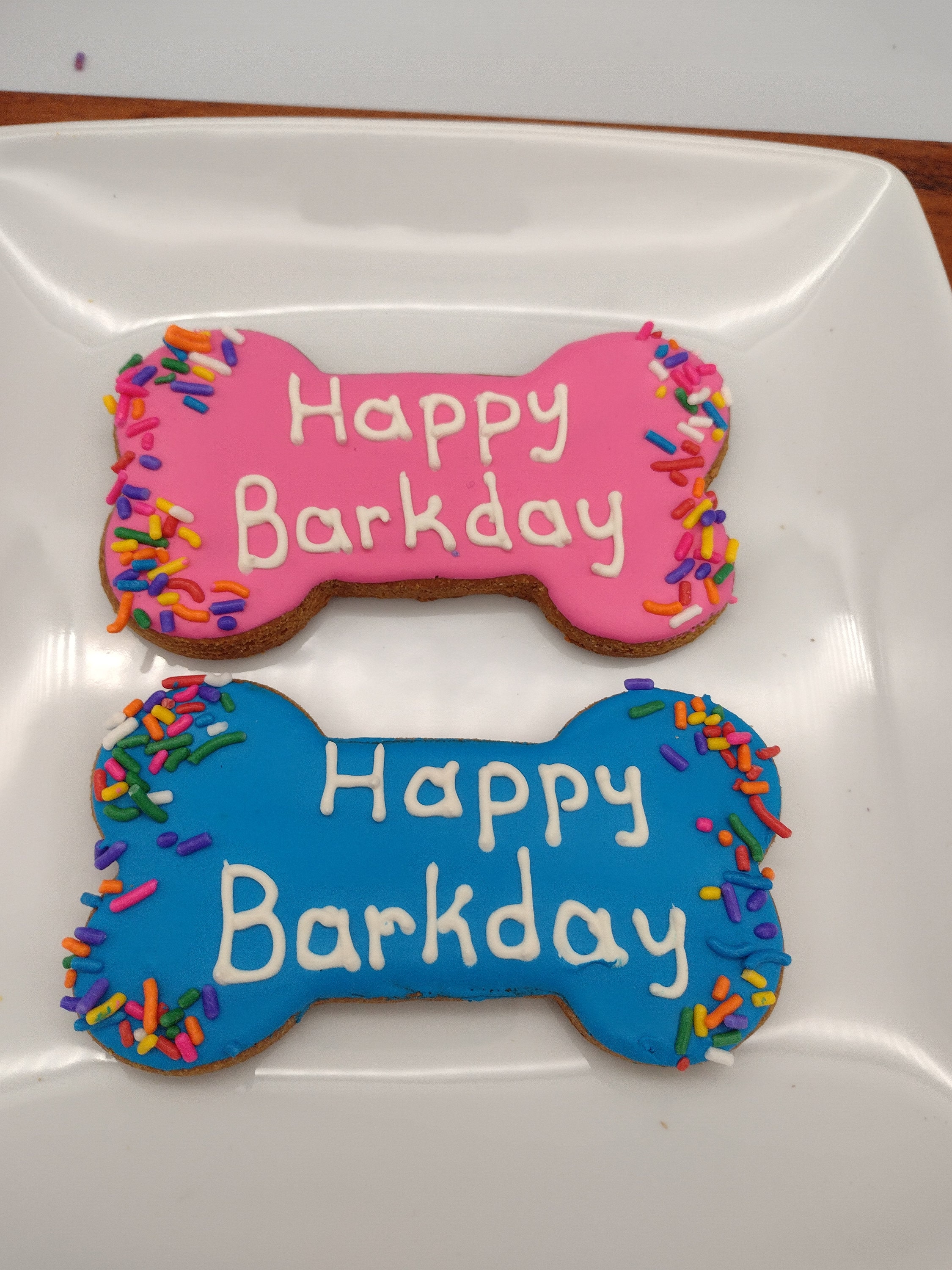 Dog Birthday Cookies, Happy Barkday Cookies, Birthday Cookie Treat ...