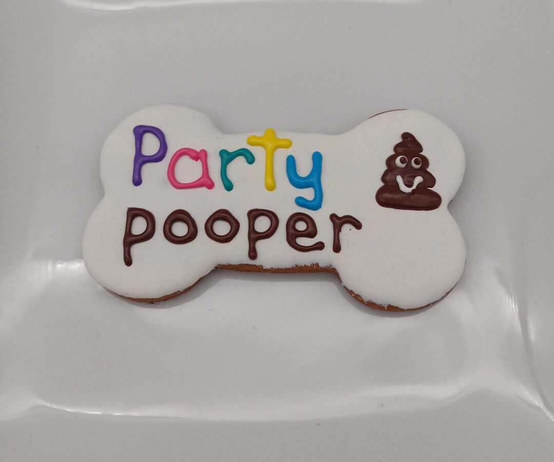 Dog Bakery Treats, Party Pooper Cookies, Gourmet Pet Treat, Poop Emoji ...
