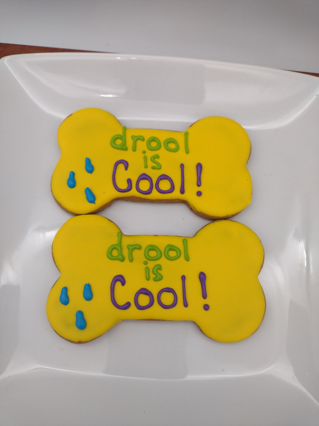 Drool is Cool Cookie, Dog Treat Favors, Dog Birthday Party Snacks ...