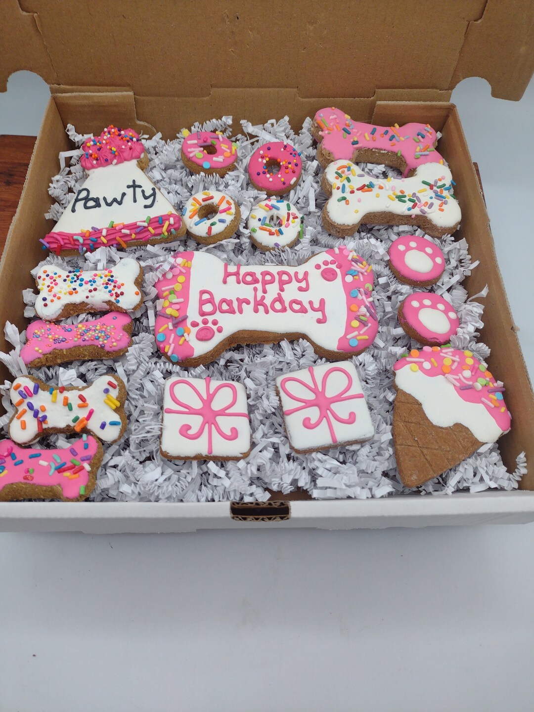 Dog Party Pack, Dog Treat Pack, Birthday Dog Treats, Decorated Birthday ...