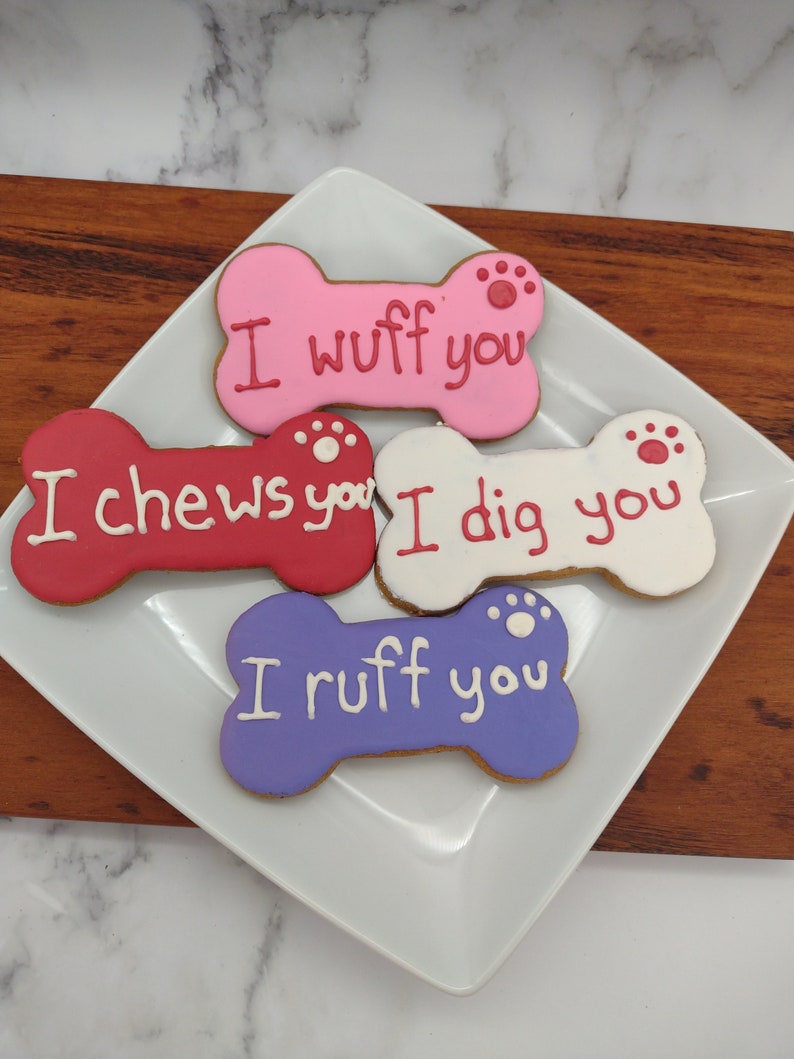 Large Conversation Bones, 3 Pack Dog Treats, Valentines for Dogs, Dog ...