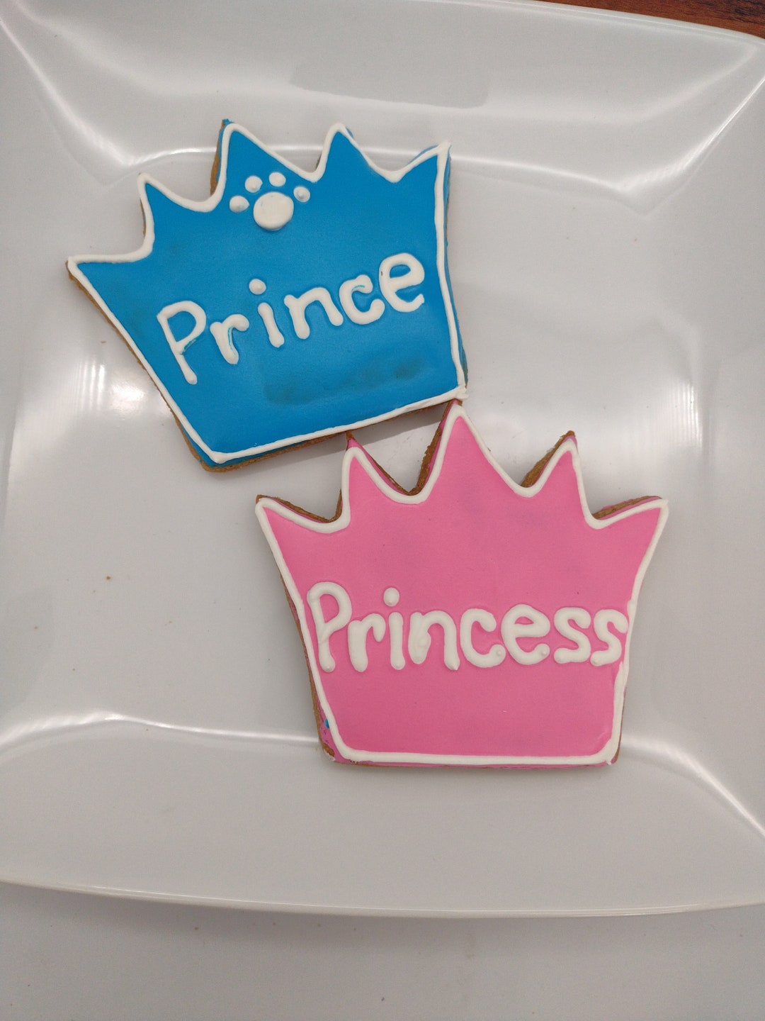 3 Pk Dog Crowns, Dog Birthday Cookie, Dog Prince Treat, Decorated ...