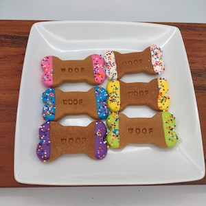 Dog Bone Cookies, Pet Treat, Woof Dog Bones, Stamped Cookies, Pet ...