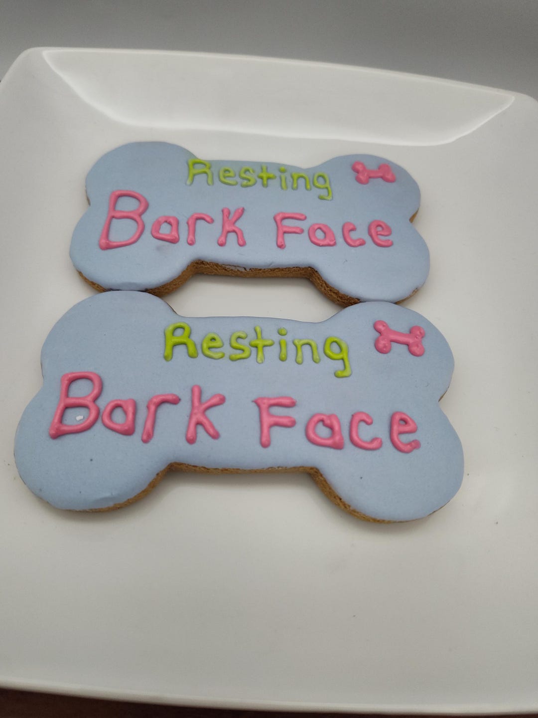 Resting Bark Face Cookies, Gourmet Pet Treat, Dog Cookies, Pet Treats ...