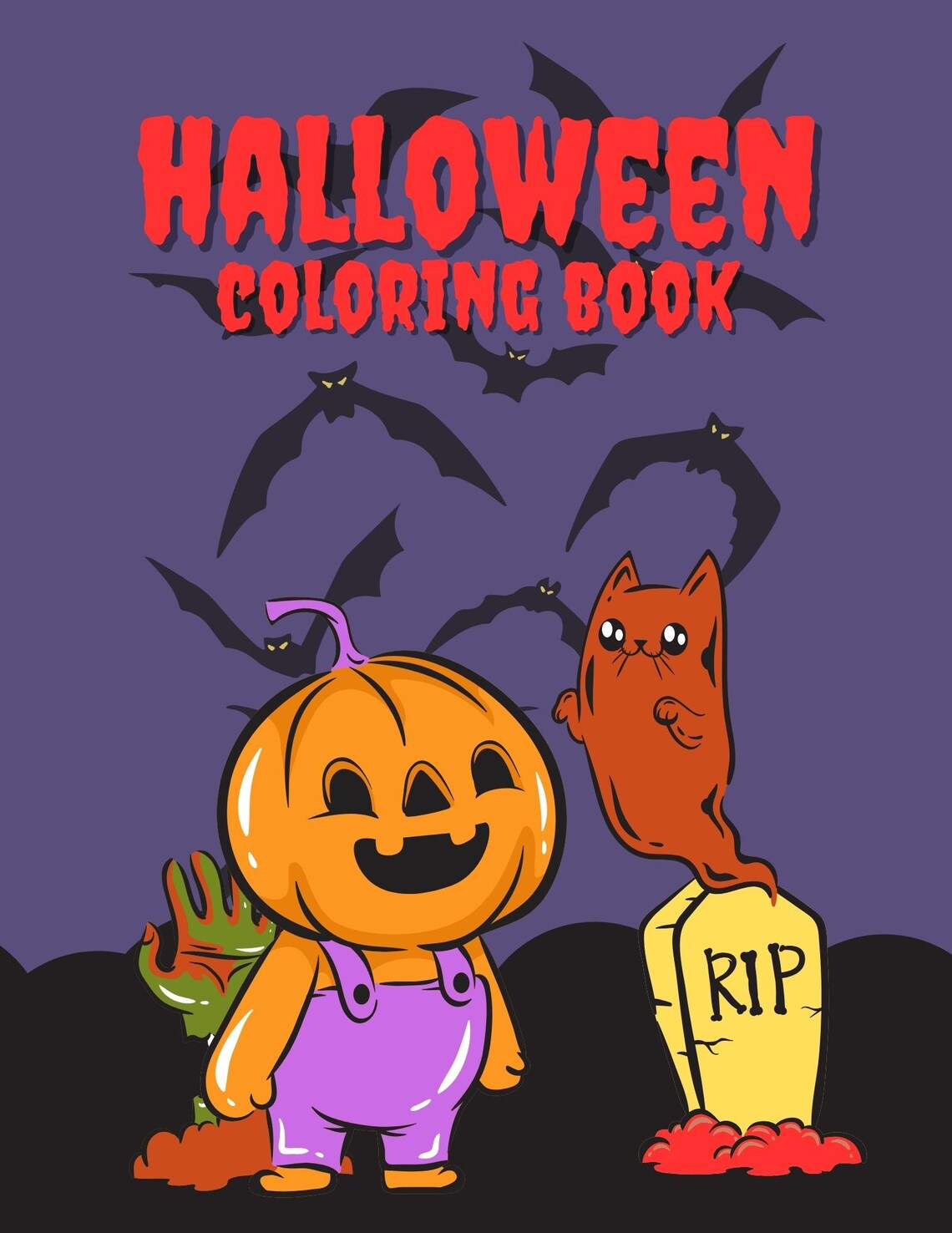 10 Cute Cat Halloween Coloring Pages, Easy Halloween Printable Coloring ...