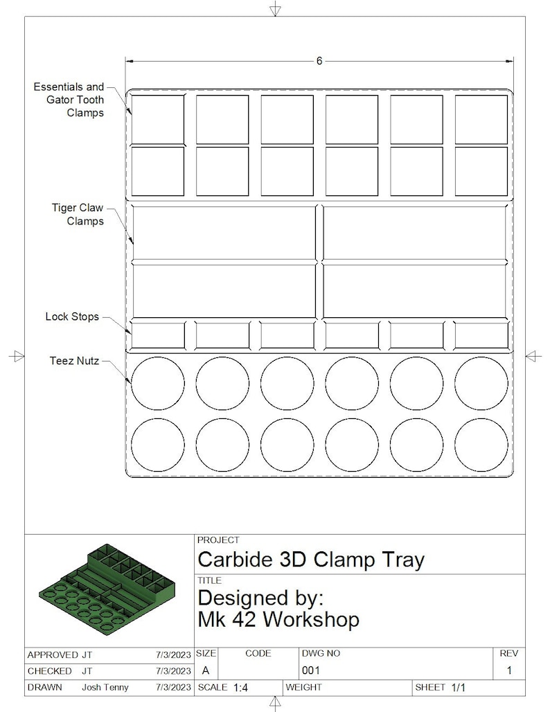 Carbide 3D Clamp Tray (3D Print Digital File) - Etsy