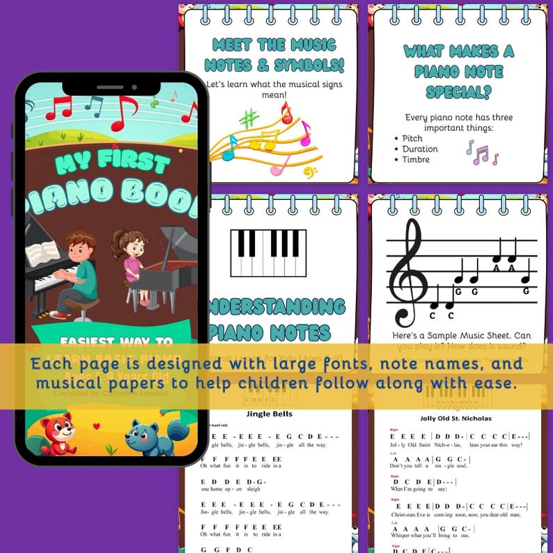 My First Piano Book – Easy Piano Music Sheets for Beginners | Beginner ...