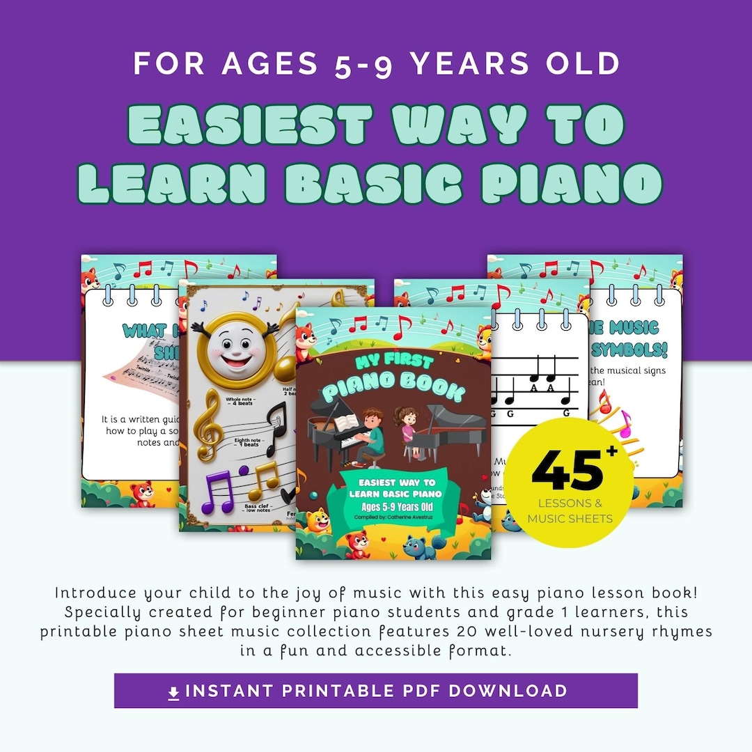 My First Piano Book – Easy Piano Music Sheets for Beginners | Beginner ...