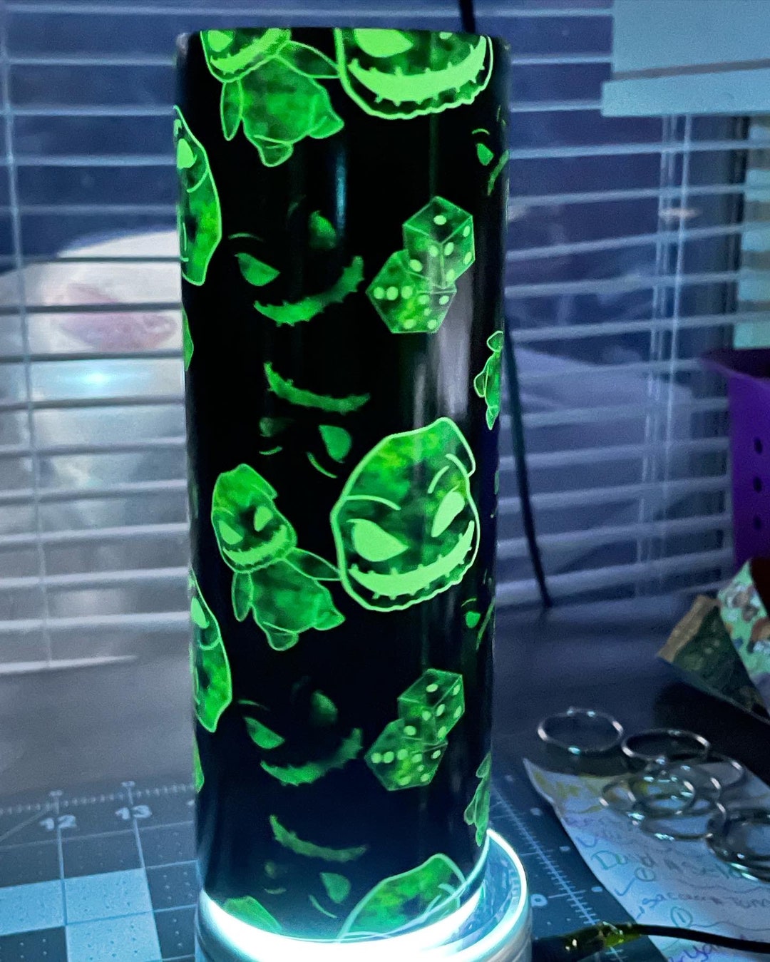 Oogie Boogie Glow in the Dark Tumbler - Etsy