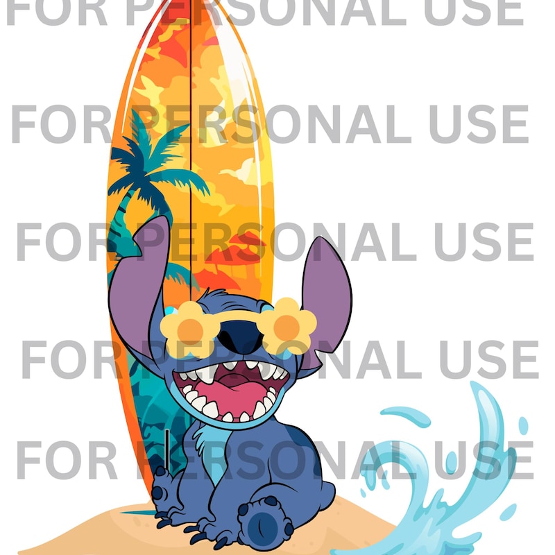 Lilo and Stitch Surfboard - Etsy