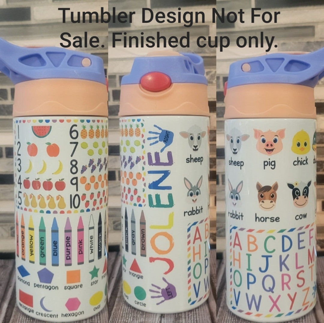 Learning Cup, Back to School Tumbler, Kids Water Bottles, Toddler ...