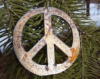 Iridescent Peace Sign Ornament - Etsy