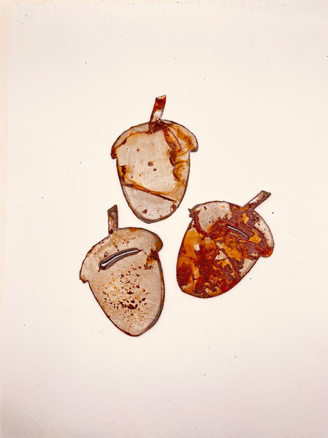 Rustic Metal Acorns; 3", Set of 3 or 9, Home and Garden Accent, Crafts ...