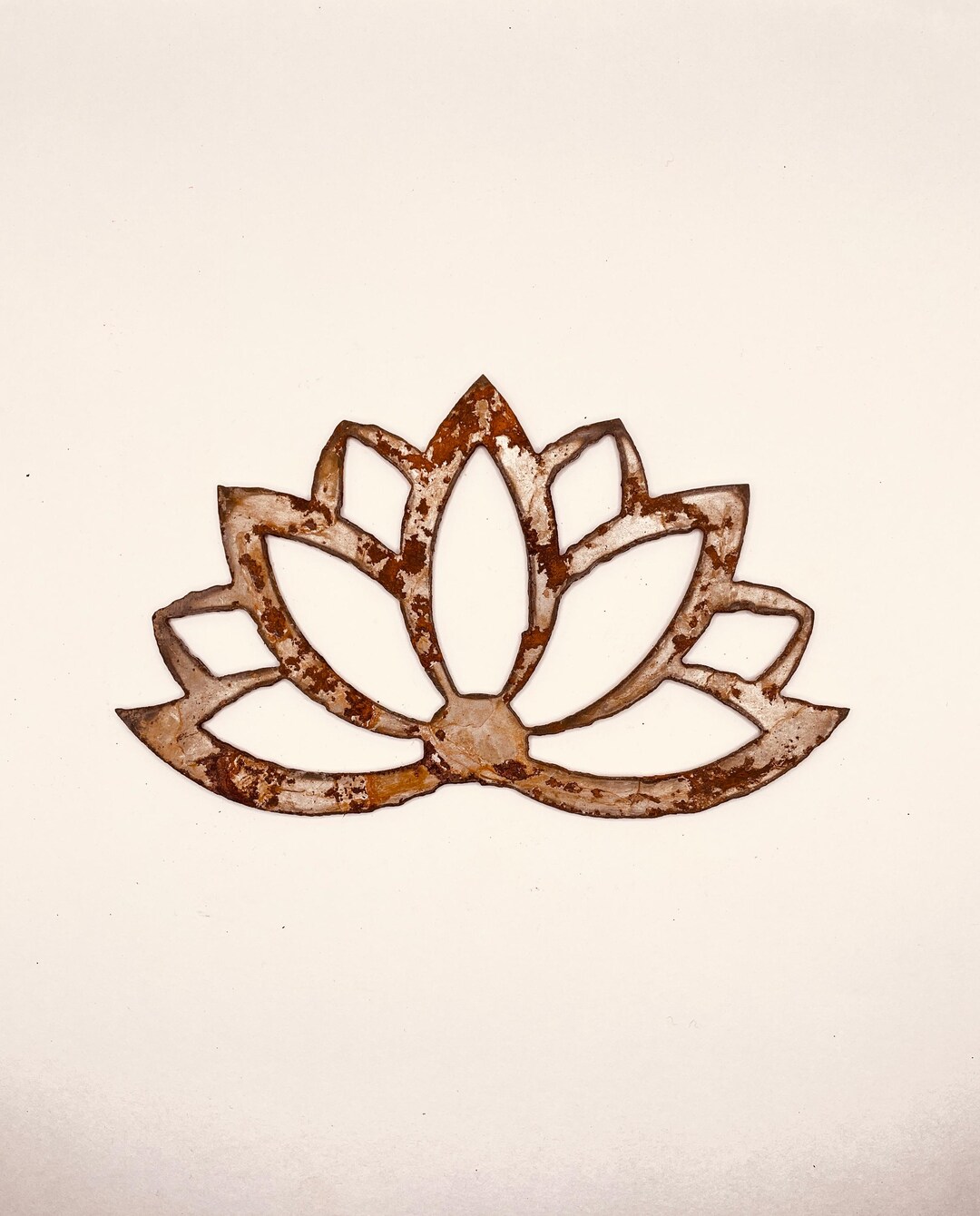 Rusty Metal Lotus Flower; 6" Plasma Cut Design for Craft Projects ...