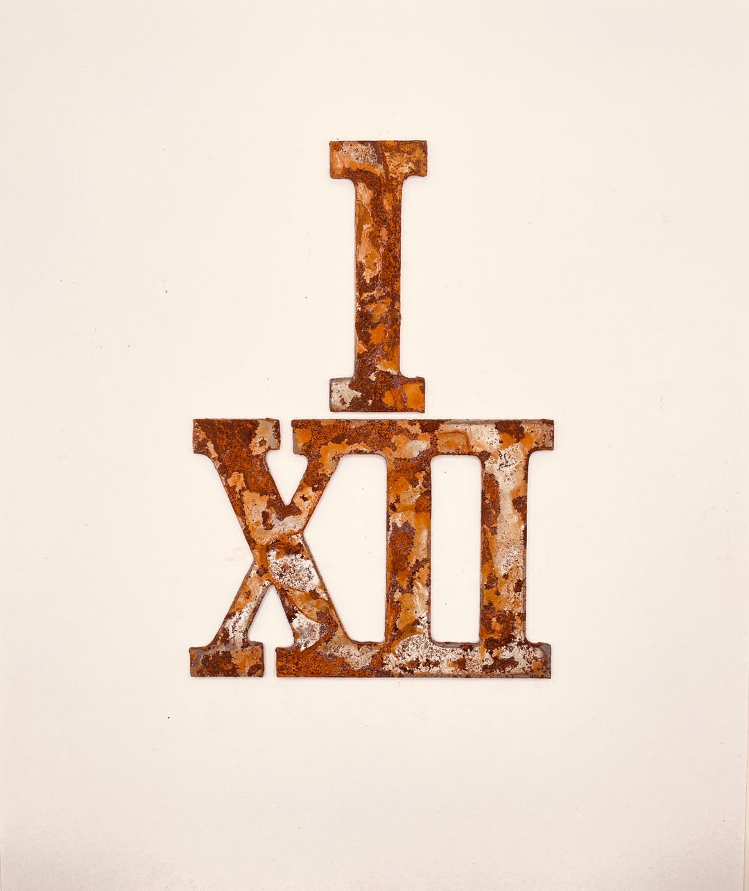 Rusty Metal Roman Numerals; 3”, Set 1-12 for Clocks, Signs, Magnets ...