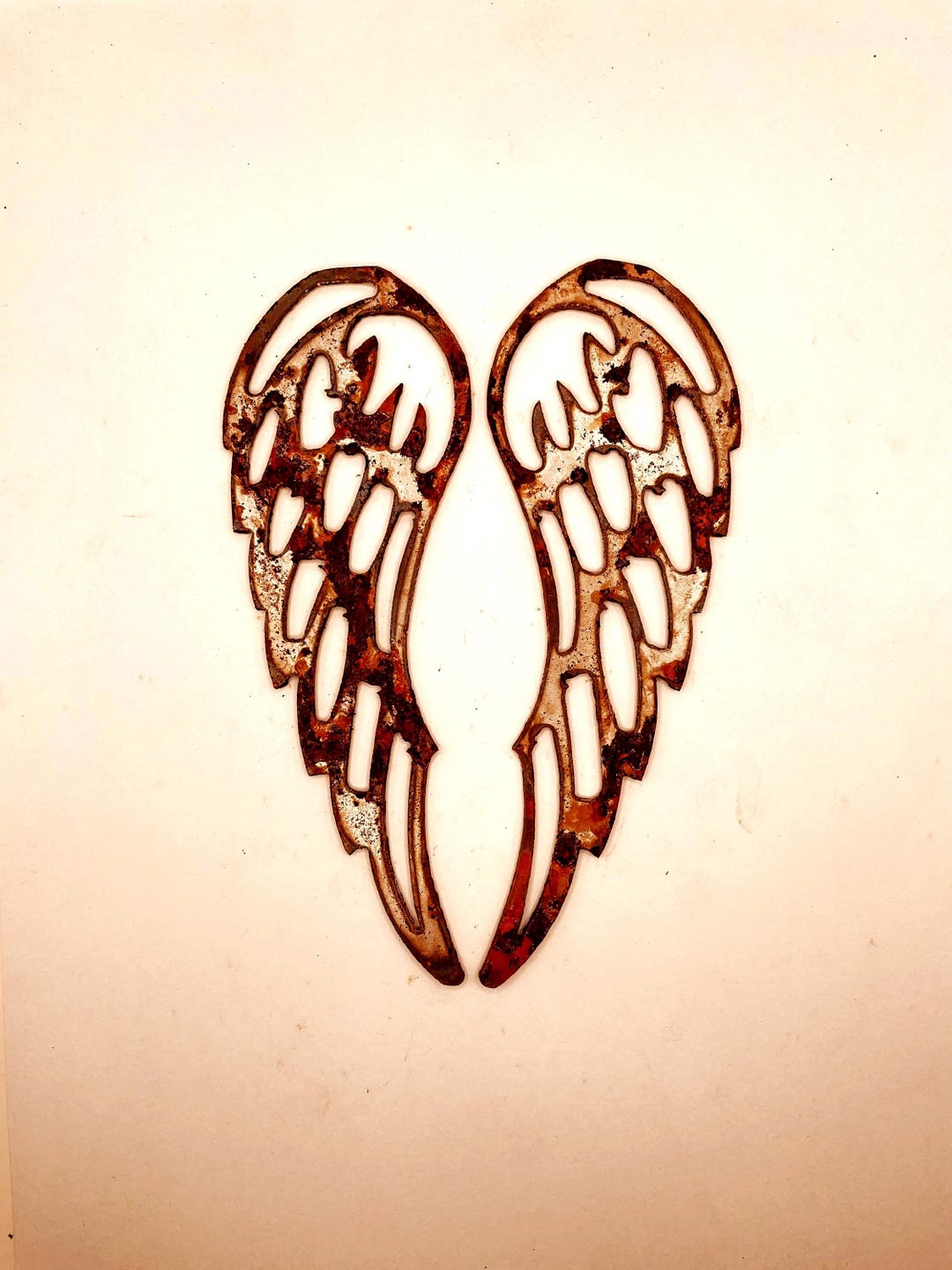 Rusty Metal Angel Wings (set of 2) - Rustic Home & Garden Decor - Etsy