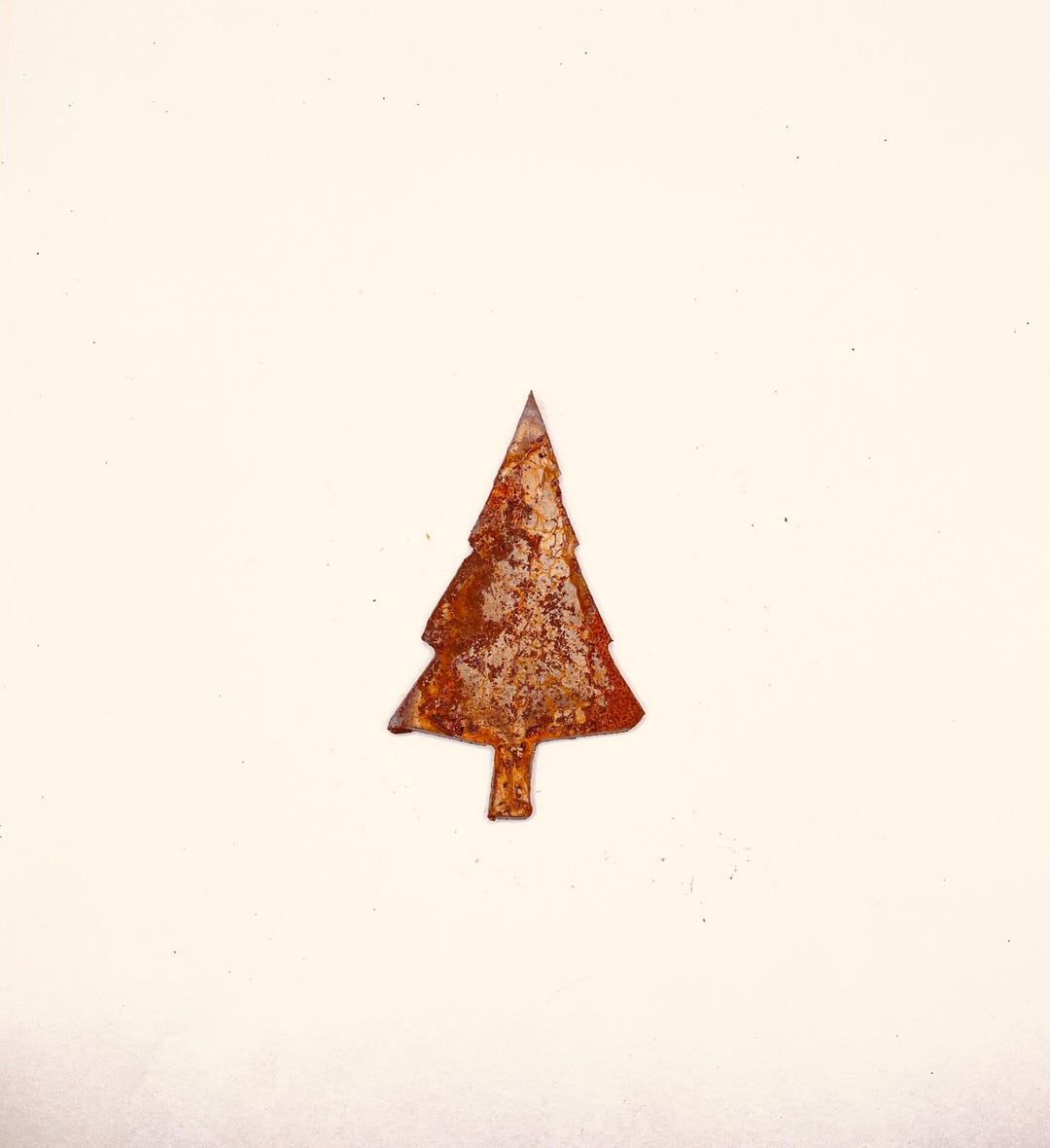 Rustic Metal Christmas Tree Ornament - USA Made - Choice of Magnet or ...