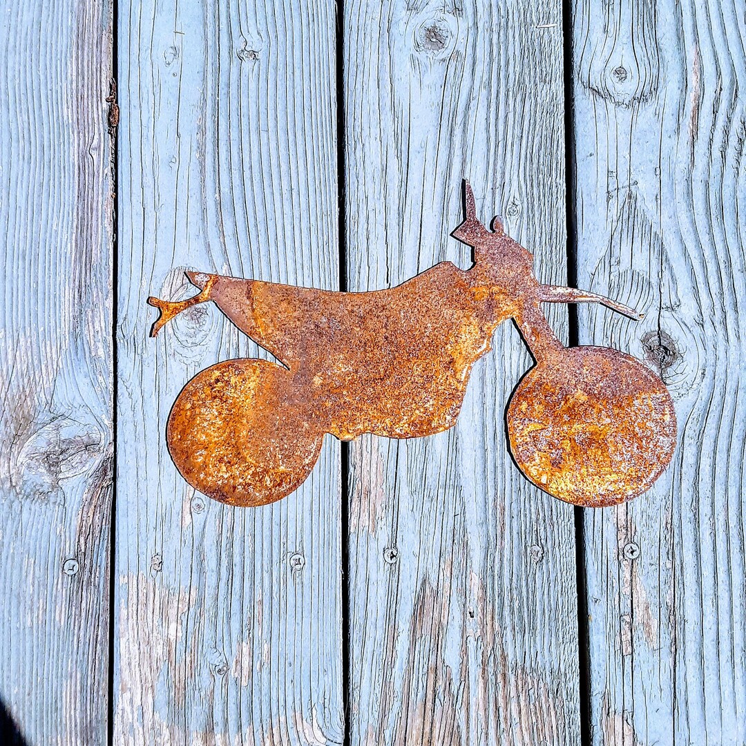 Rusty Metal Motorcycle, Motorbike, Dirtbike - Etsy