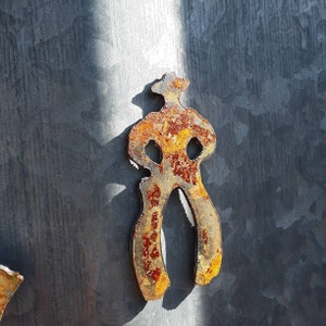 Rusty Metal Cowboys; Set of 4, Magnets, Ornaments, Crafts, Signs ...