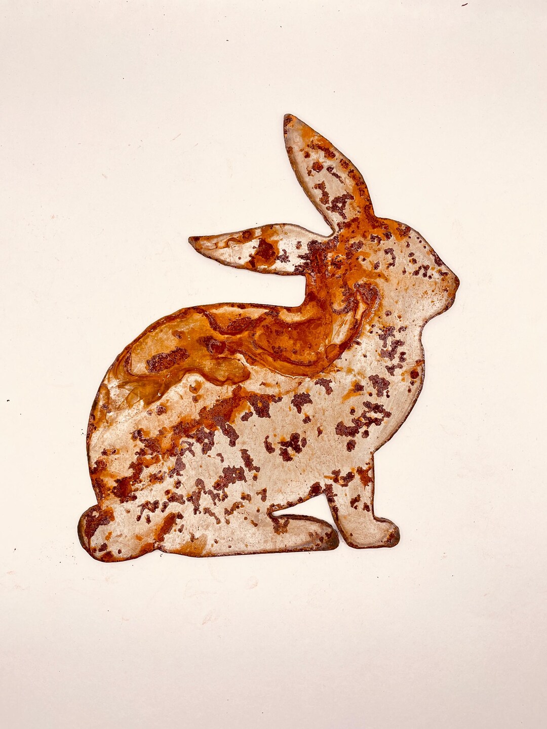 Rusty Metal Rabbit Bunny; 6" Plasma Cut Design for Craft Projects ...