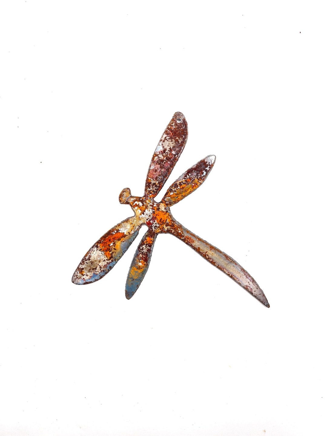 Rustic Metal Dragonfly; 3" Single Item, Ornament, Magnet, Screensaver ...
