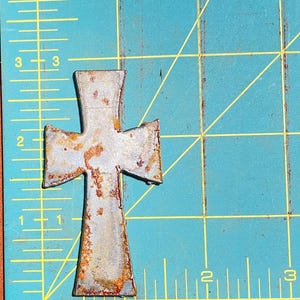 Rustic Metal Cross; 3" Single Item, Ornament, Magnet, Screensaver, Home ...