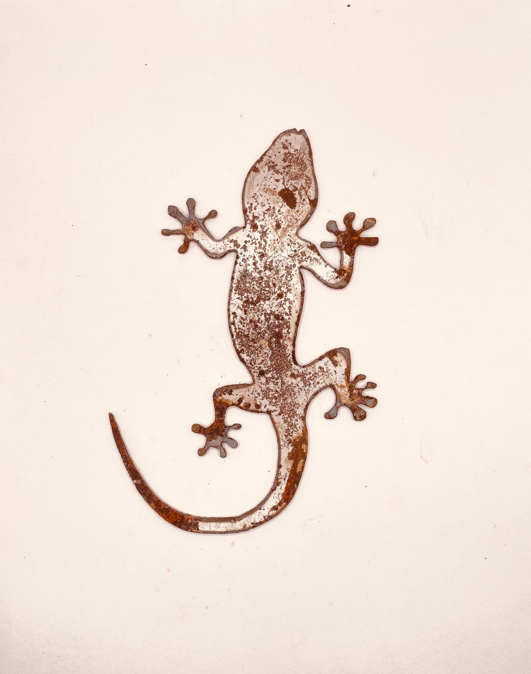 Rusty Metal Gecko: 6" Rustic Garden Art, Home Accent - Etsy