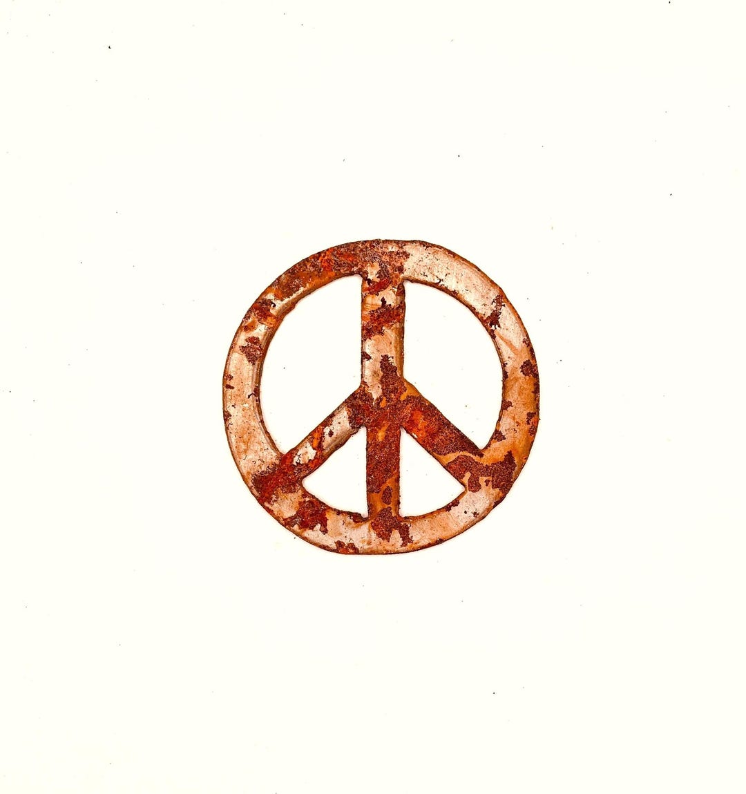 Rusty Metal Peace Sign: Christmas Ornament, Magnet, Garden Art - Etsy