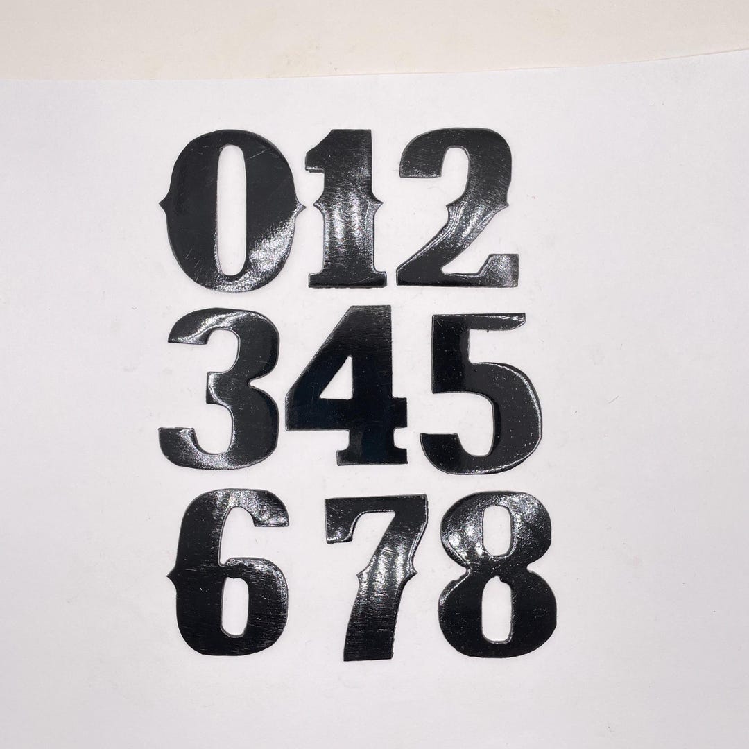 Numbers Black Metal 2" for Clocks Signs House Address Craft Projects ...