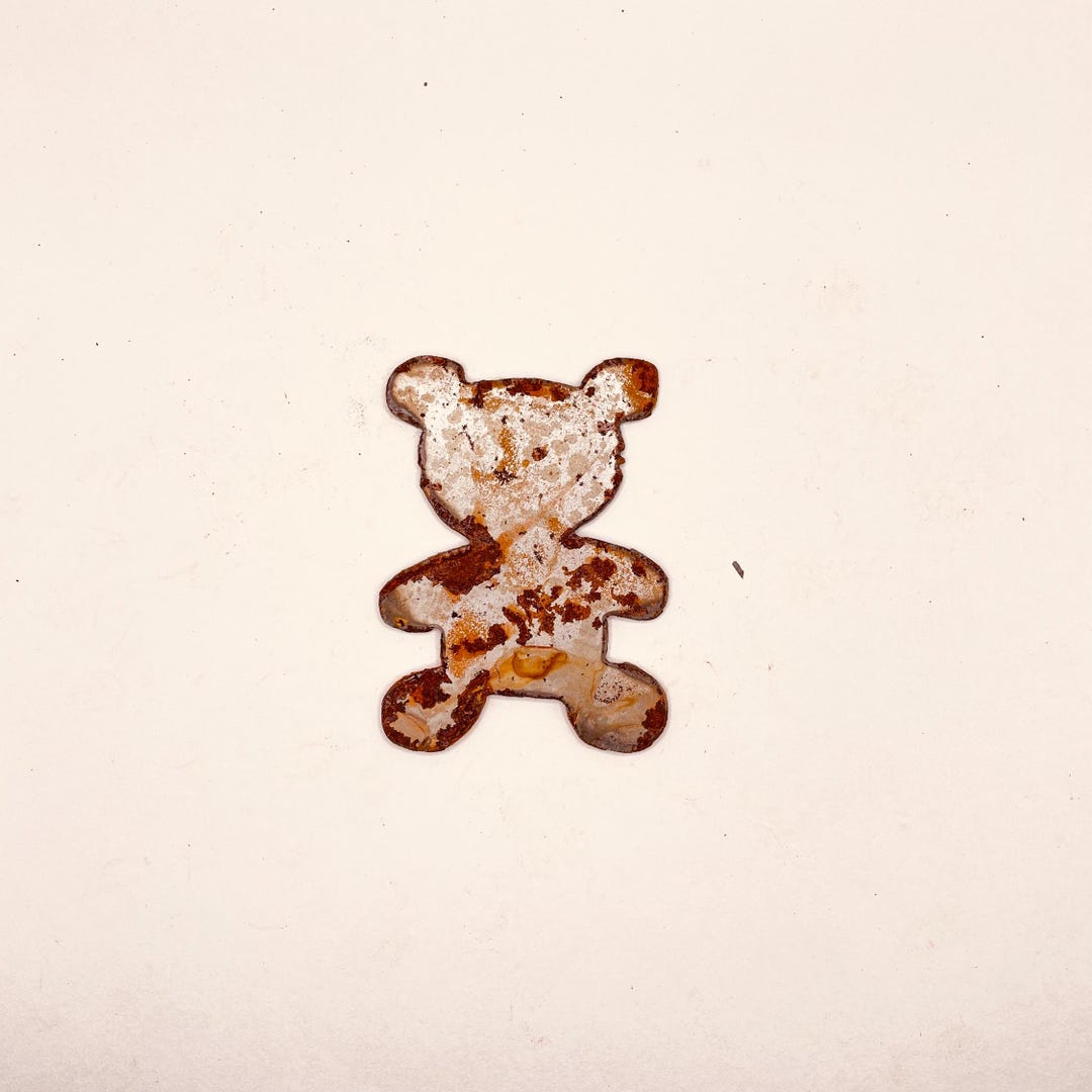 Rustic Metal Teddy Bear Ornament: USA Made Home Decor - Etsy