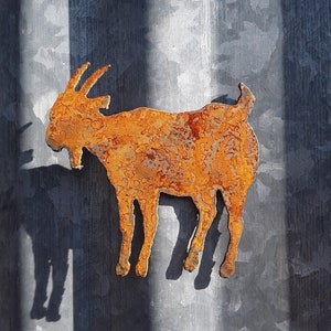 Rustic Metal Goats, Set of 2 Crafts, Signs, Stencils, Magnets ...