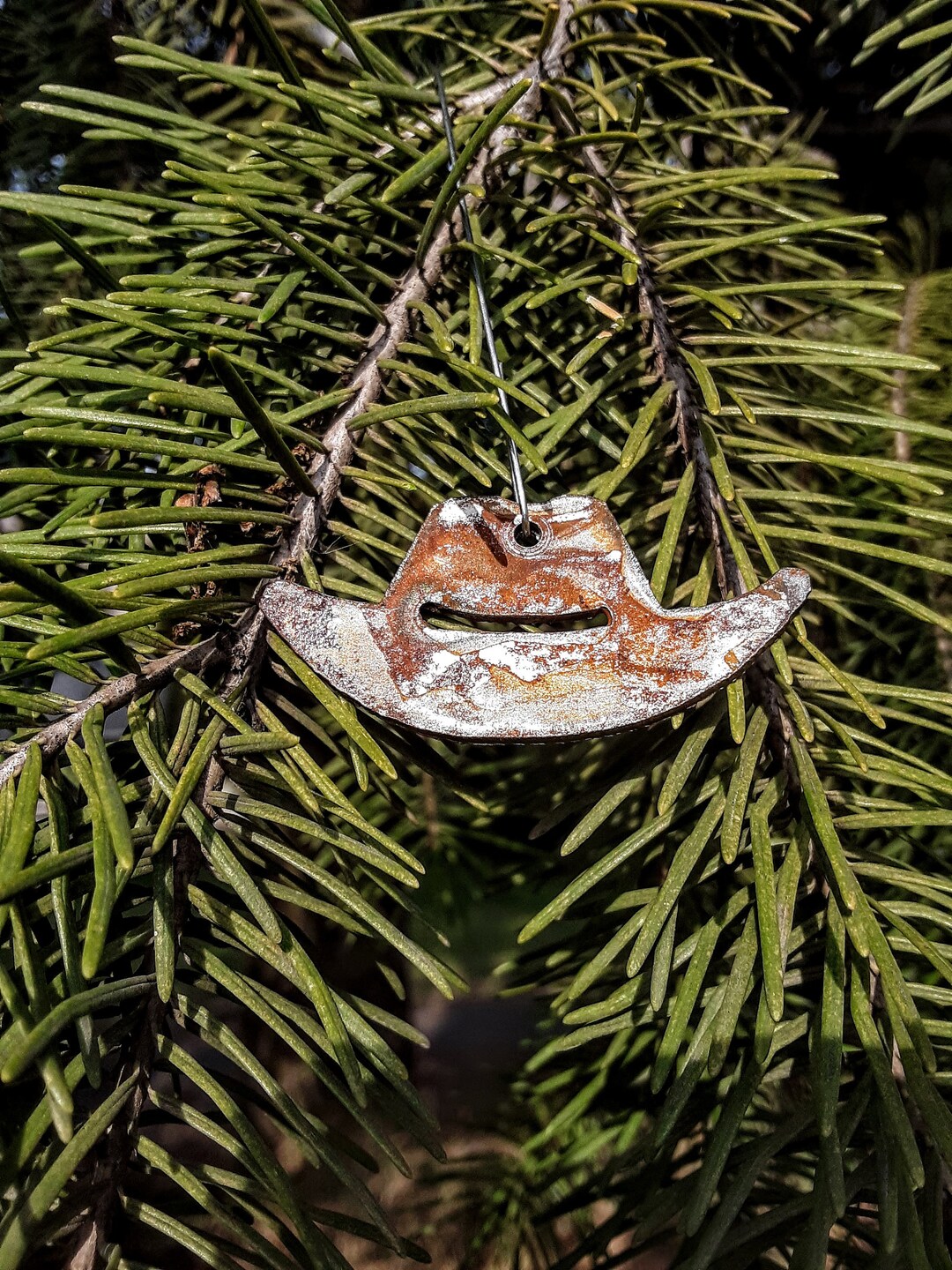 Rustic Metal Cowboy Hat Christmas Decoration, Home Accent - Etsy