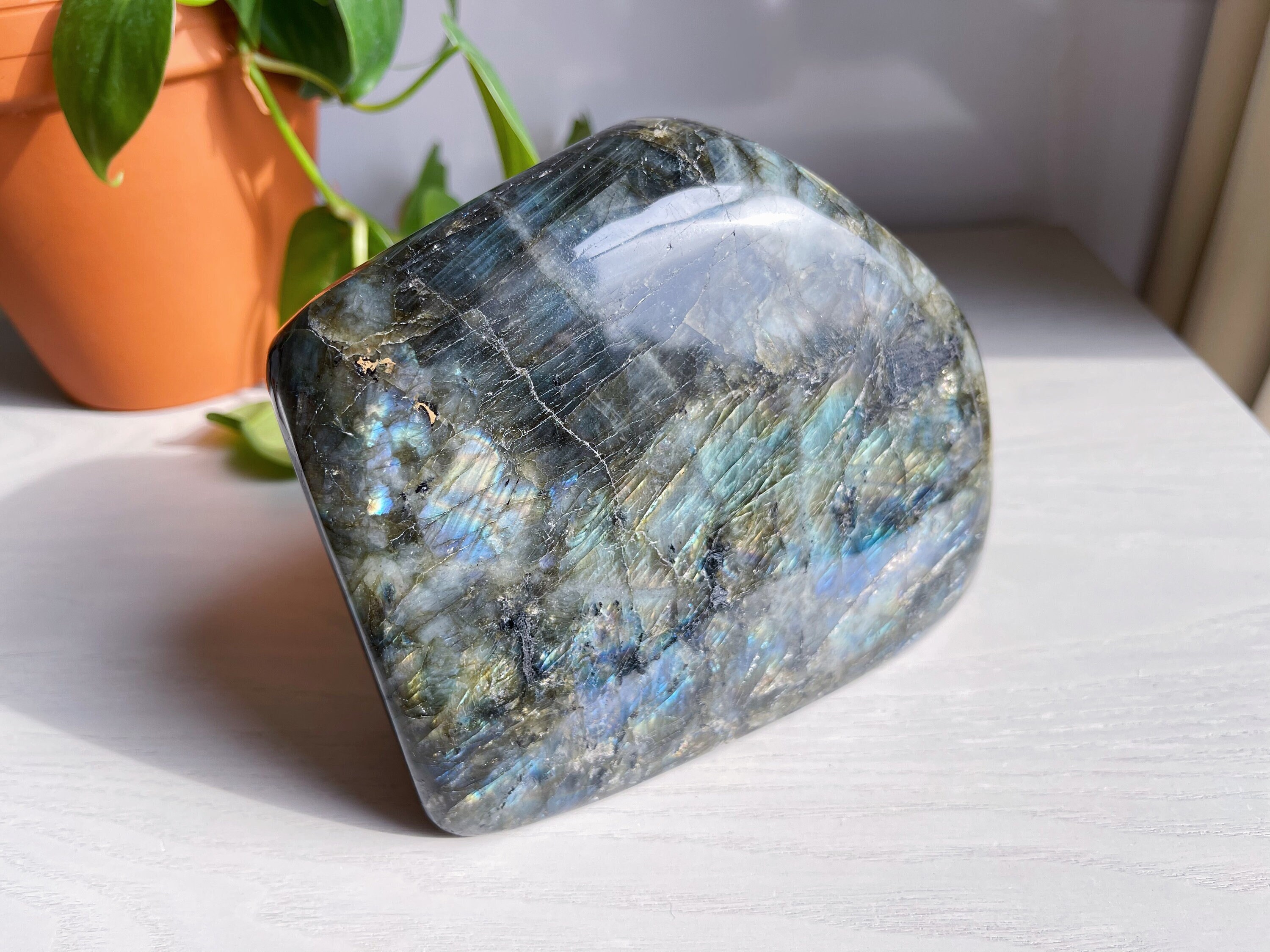 Rocks & Geodes Home & Living Home Décor Flashy Natural Labradorite ...