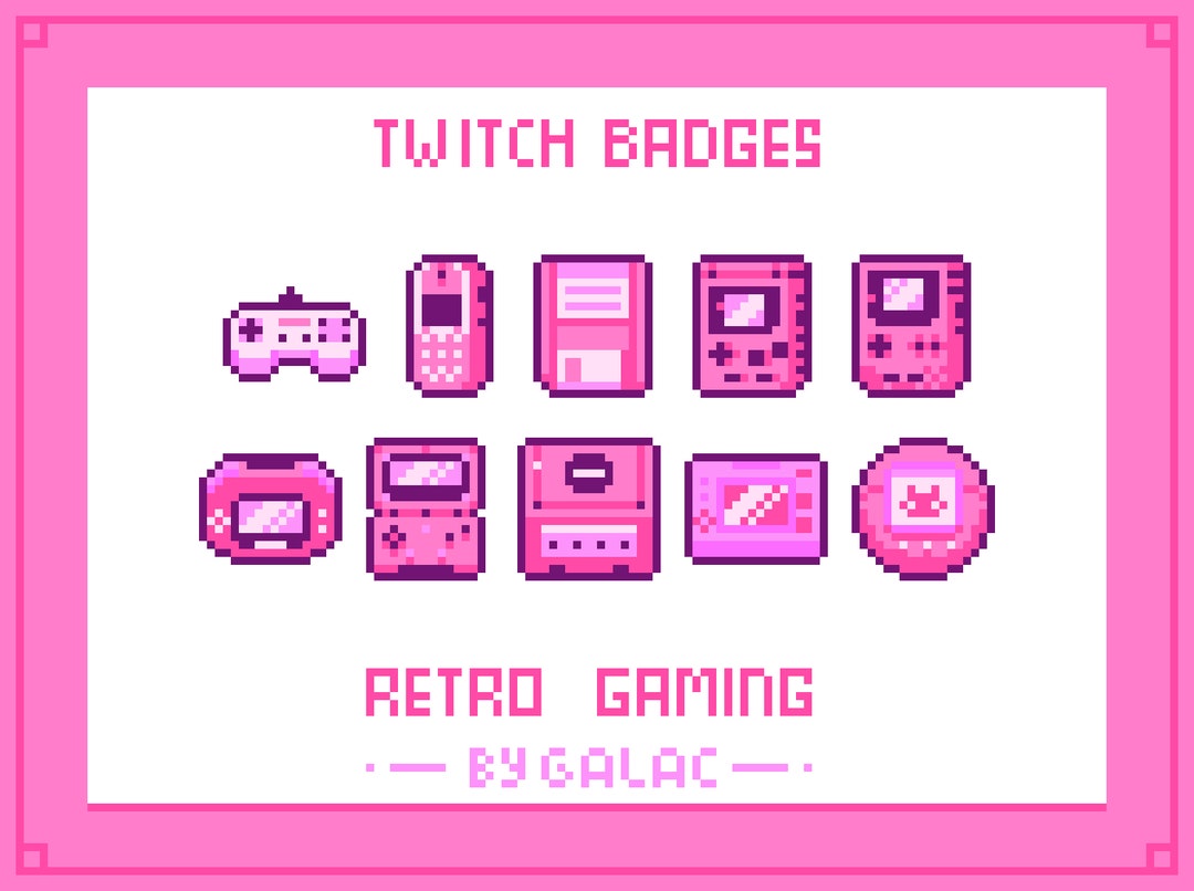 Twitch Pixel Art Badge / Emot Twitch Pixel Art / Retro Console / Game ...