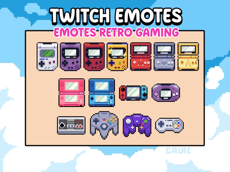 Pixel Art Emote / Retro Console Emote / Twitch Emote / Gameboy Emote ...