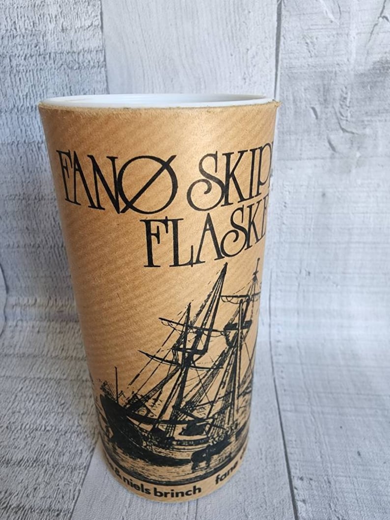 Vintage Glass Small Flask Bottle by Else & Niels Brinch, Nautical Gifts ...