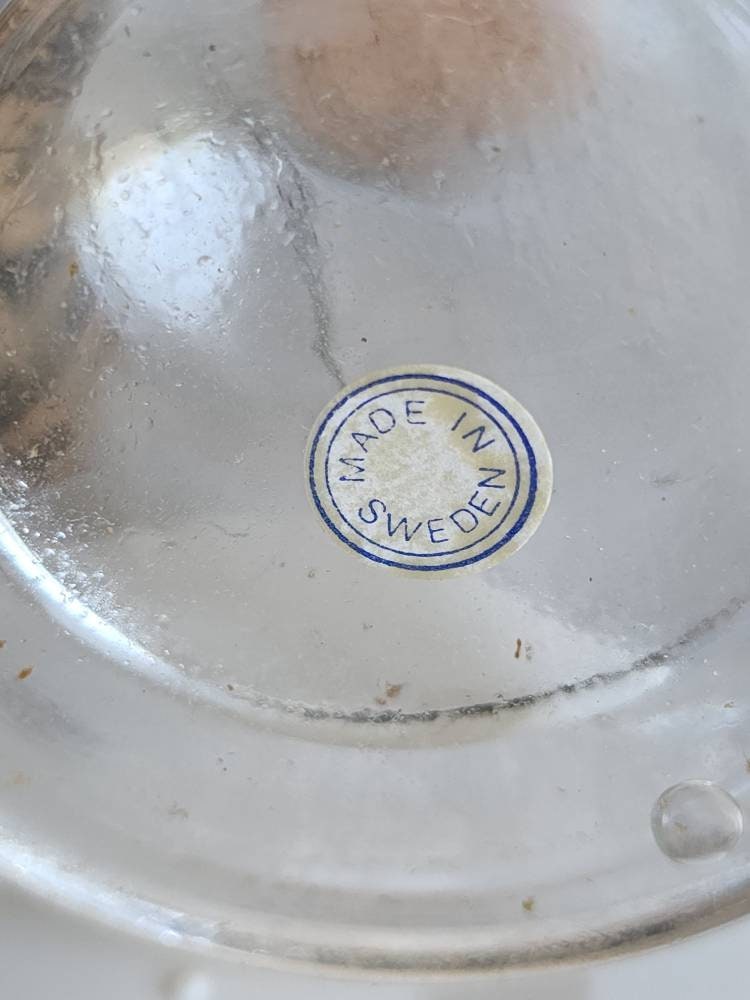 Vintage Glass Small Flask Bottle by Else & Niels Brinch, Nautical Gifts ...