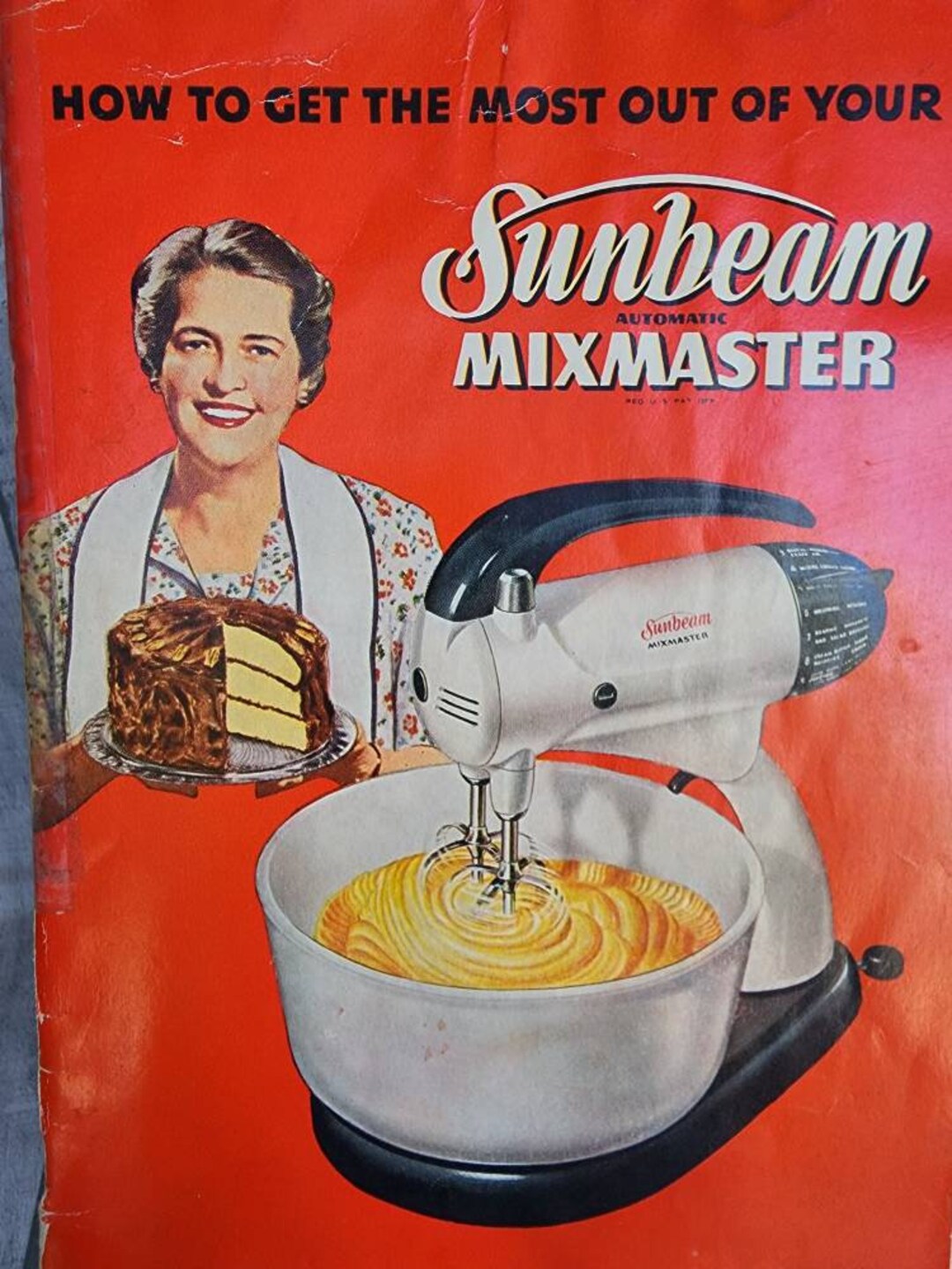 Vintage 1950s Sunbeam Mixmaster Mixer Cookbook, MCM, Mid Century ...