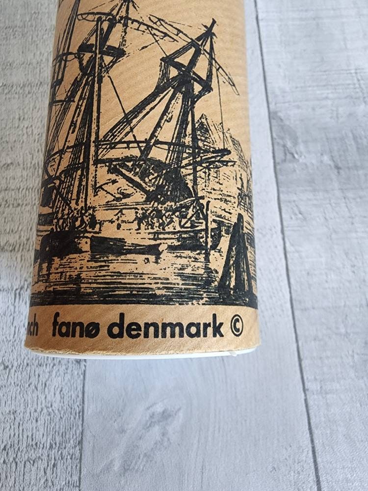 Vintage Glass Small Flask Bottle by Else & Niels Brinch, Nautical Gifts ...