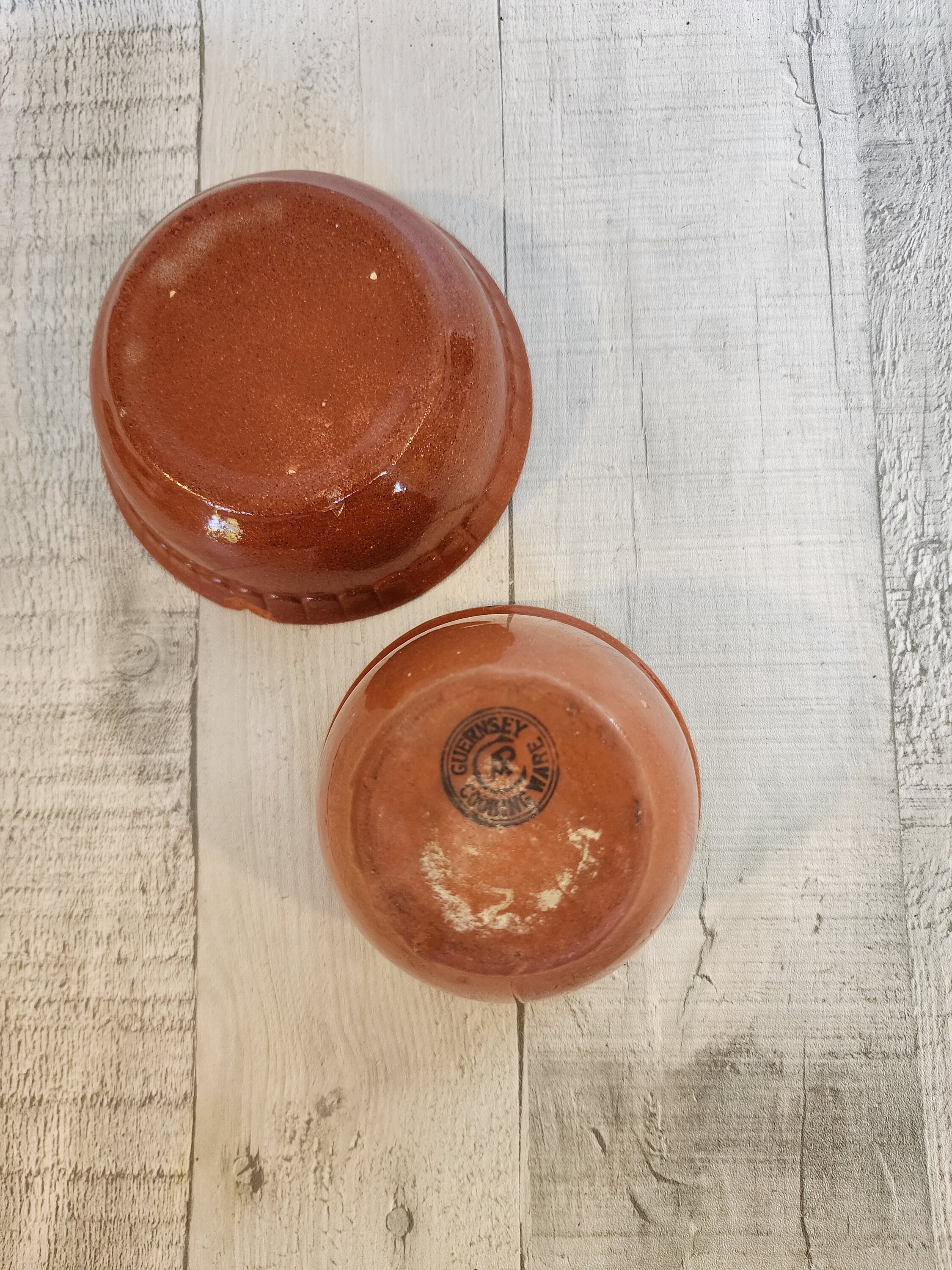 Red Brown Guernsey Cooking Ware Ramekins Set of 2 Glazed - Etsy