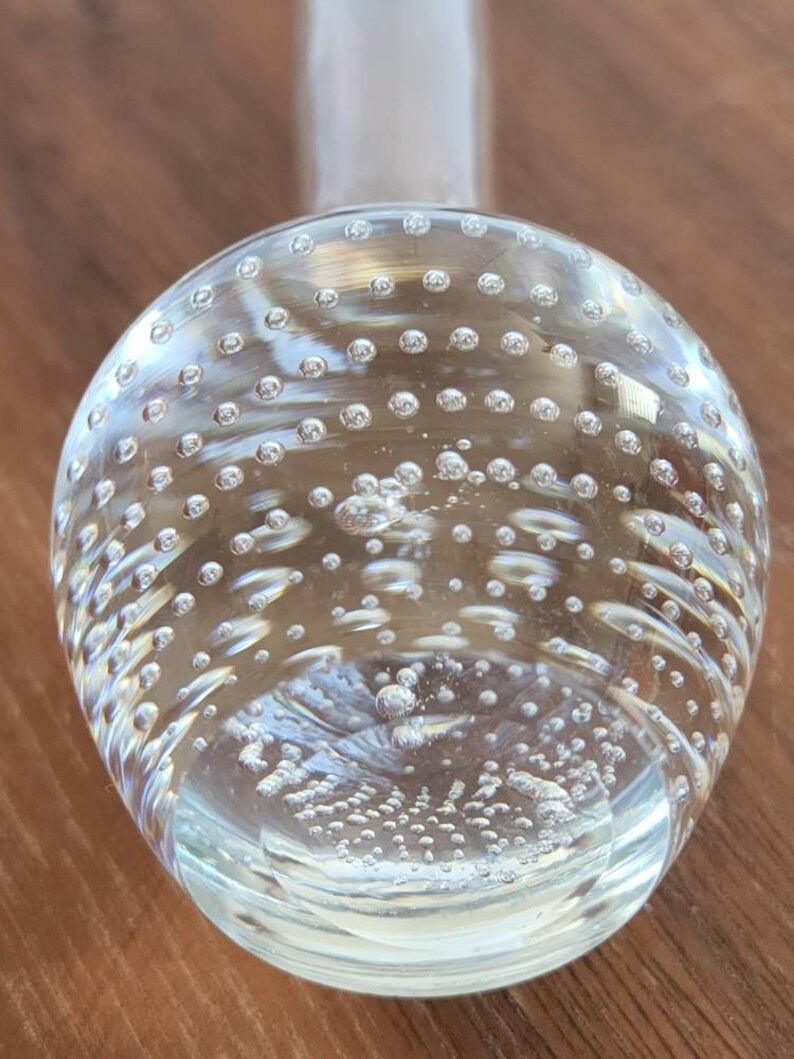 Vintage Mid Century Danish Controlled Bubble Bud Vase, Clear Glass ...